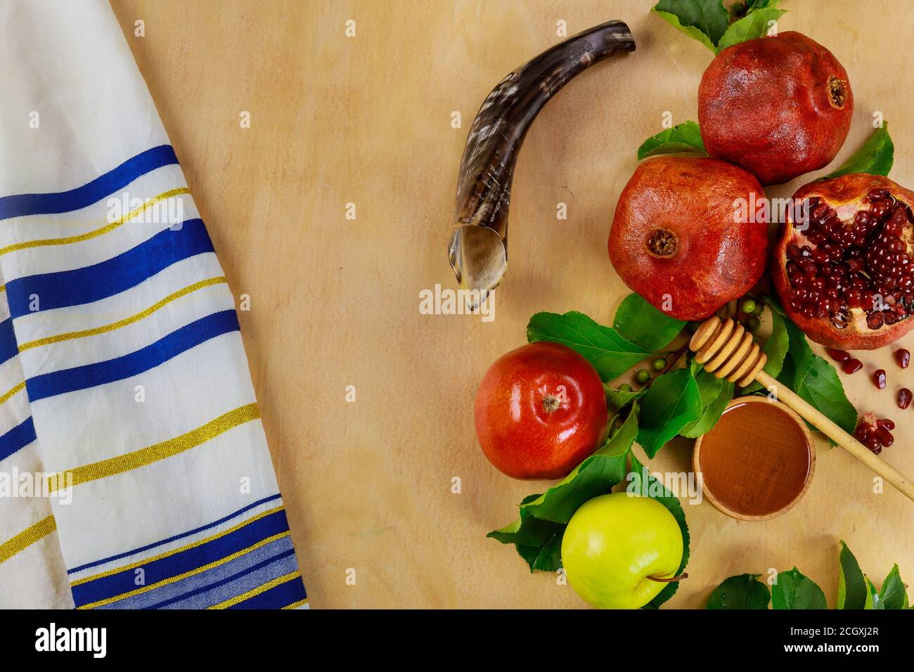 New Year, Rosh Hashanah, Yom Kippur jewish holiday background Stock ...