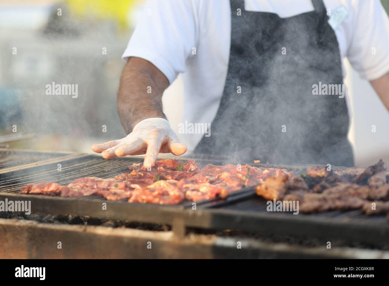 Chef prepares delicious meat dish hi-res stock photography and images ...