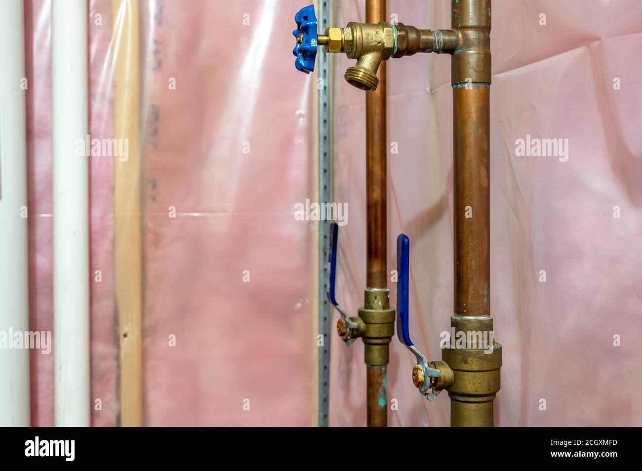 Typical installation of a spinkler systmer connected to the main water ...