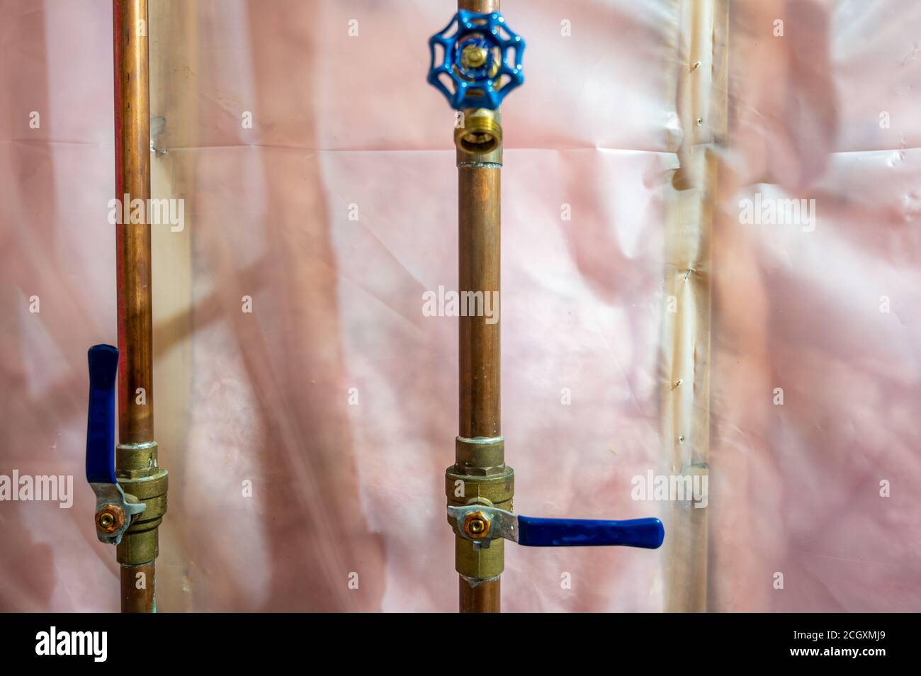 Typical installation of a spinkler systmer connected to the main water ...