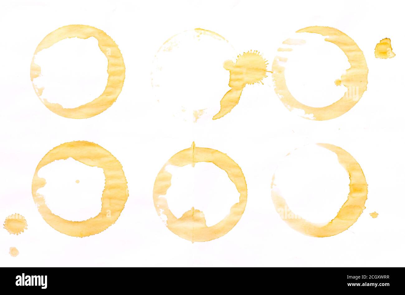 coffee and tea stains on paper background Stock Photo - Alamy