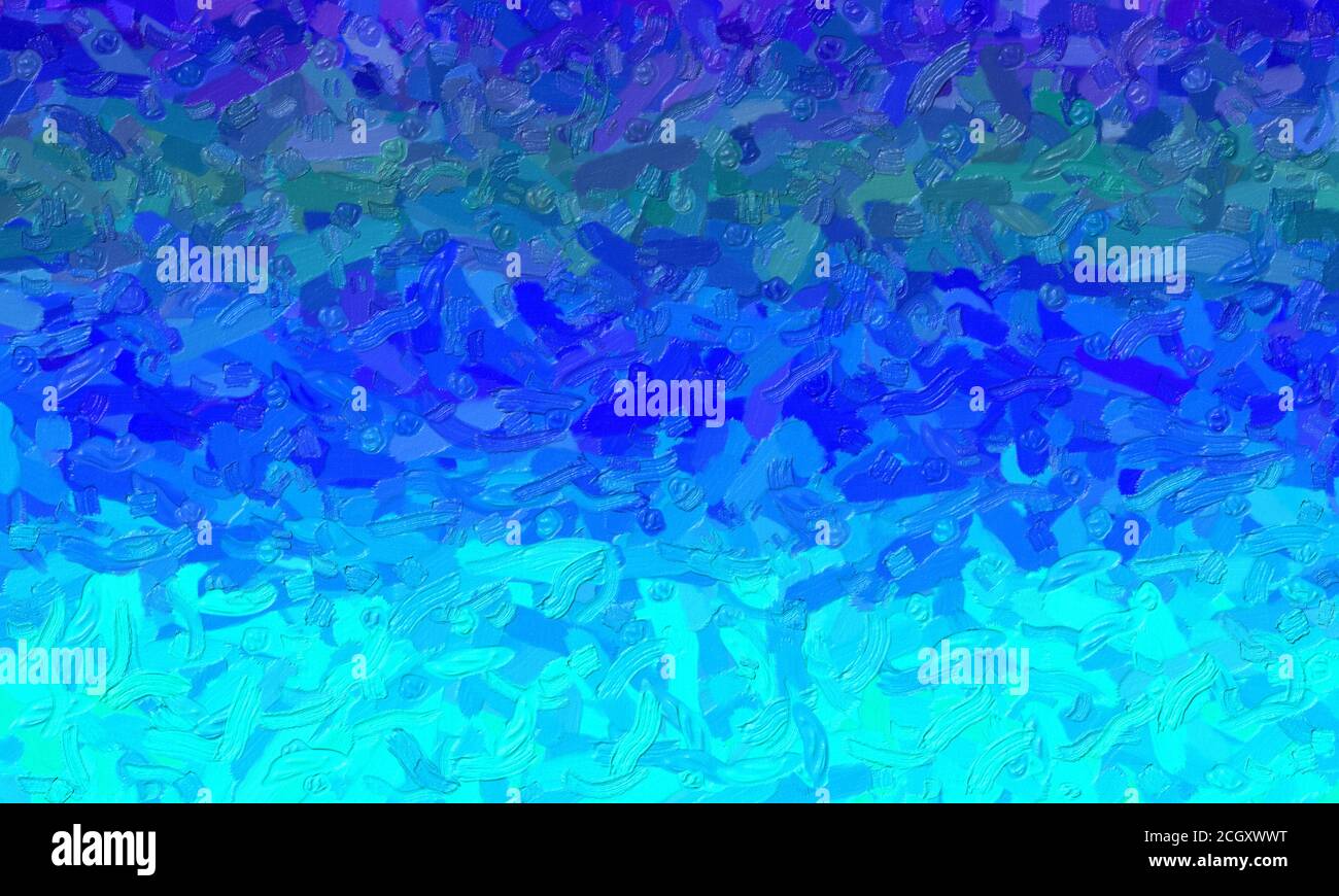 Blue large color variation impasto background, digitally created Stock ...