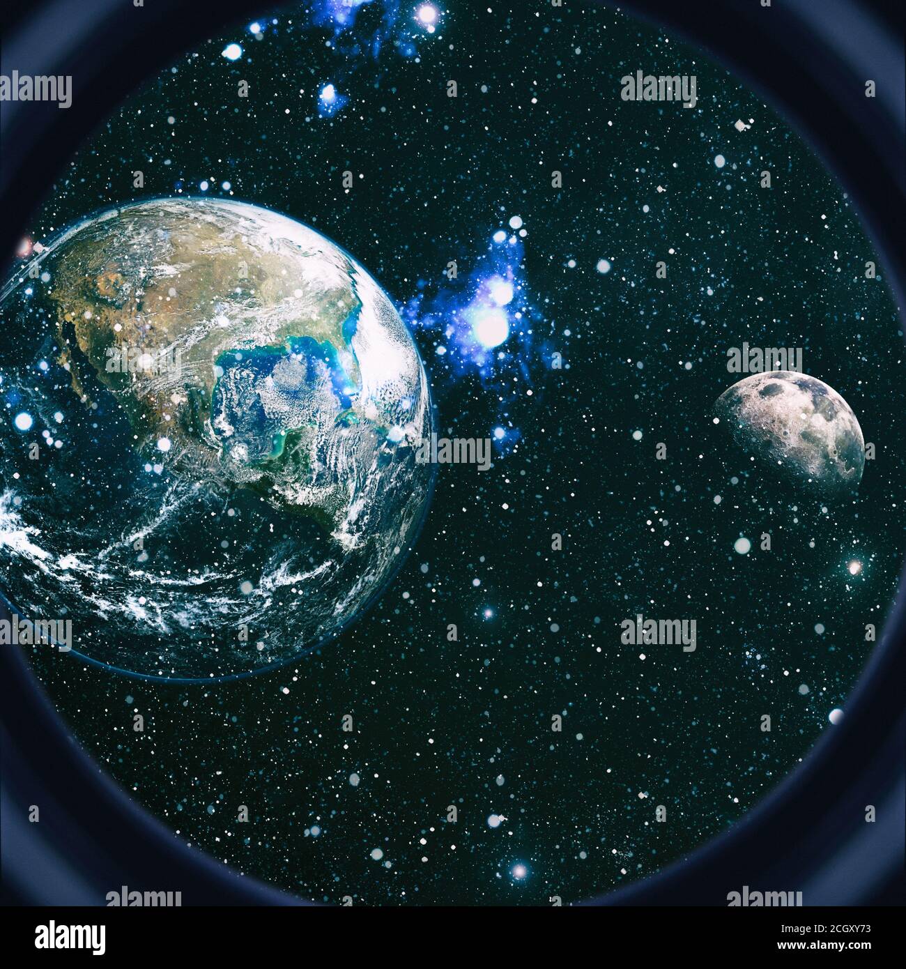 Overall views of Mir over the Earth horizon , Survey views Space ... Overall views of Mir over the Earth horizon , Survey views Space ...