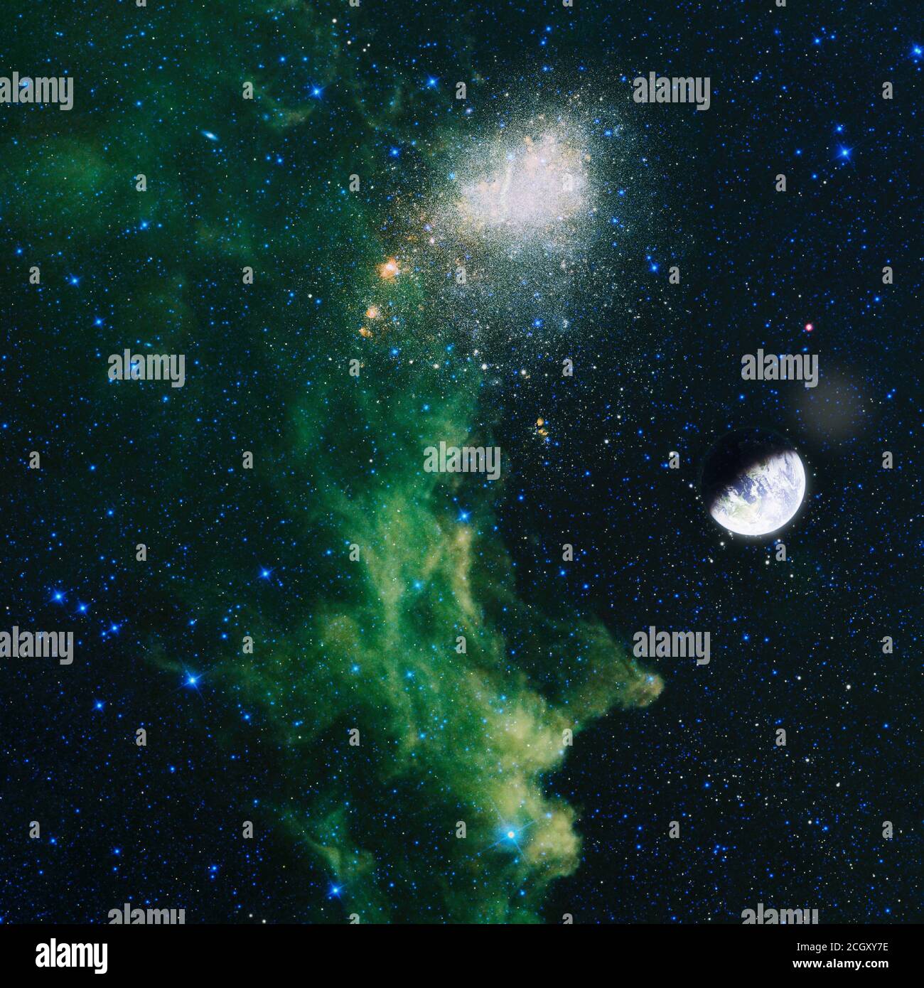 stellar nebula and cosmic dust, cosmic gas clusters and constellations ...