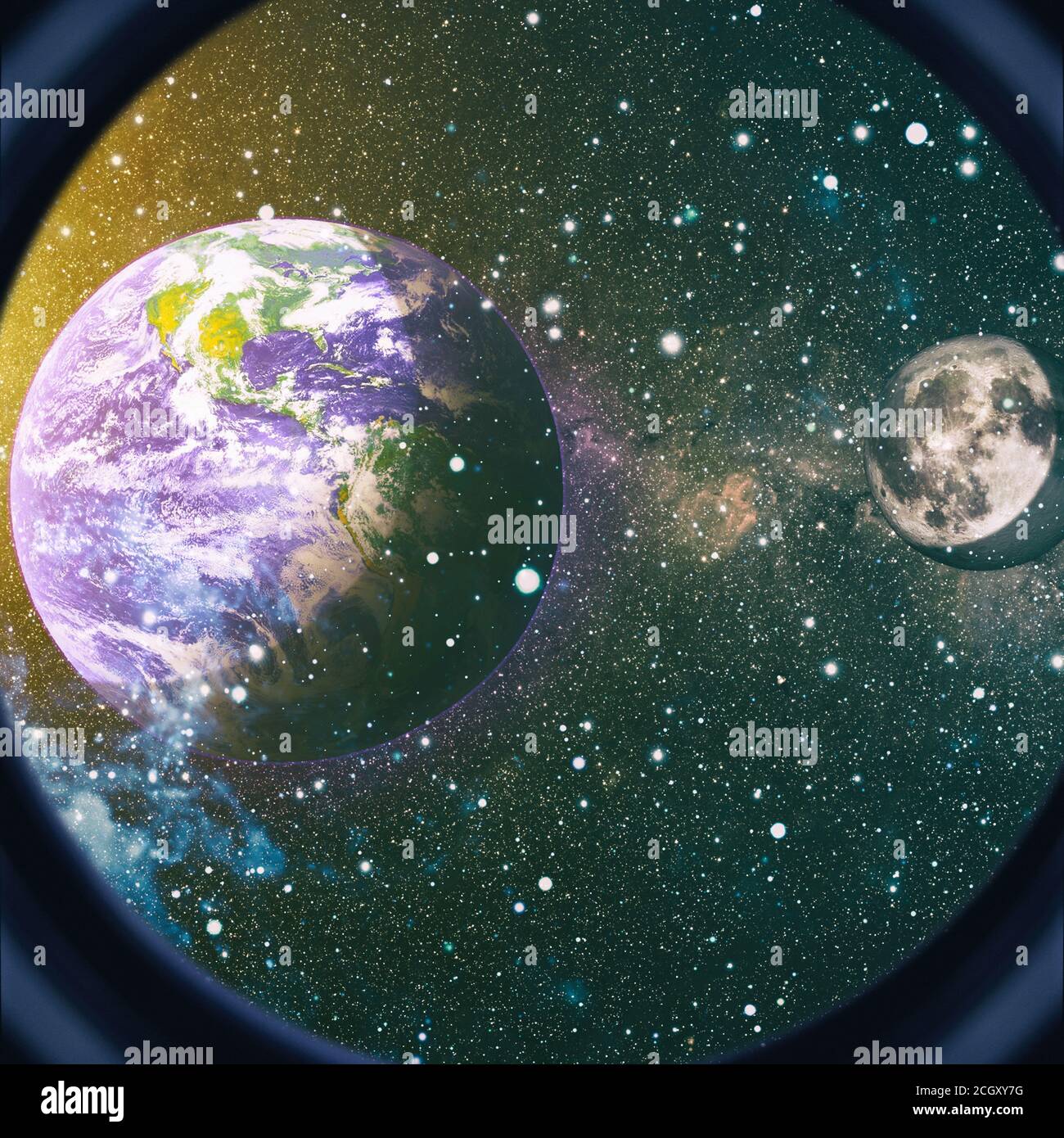 Overall views of Mir over the Earth horizon , Survey views Space ... Overall views of Mir over the Earth horizon , Survey views Space ...