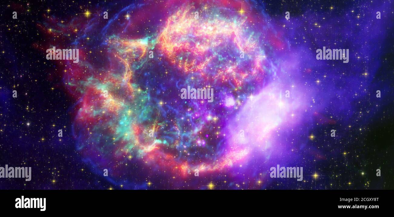 stellar nebula and cosmic dust, cosmic gas clusters and constellations ...