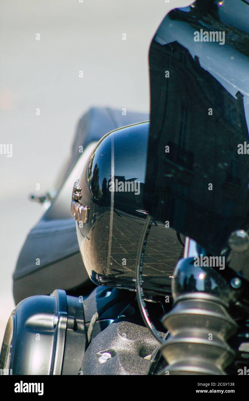Reims France September 12, 2020 Closeup of a Classic 107 Harley ...