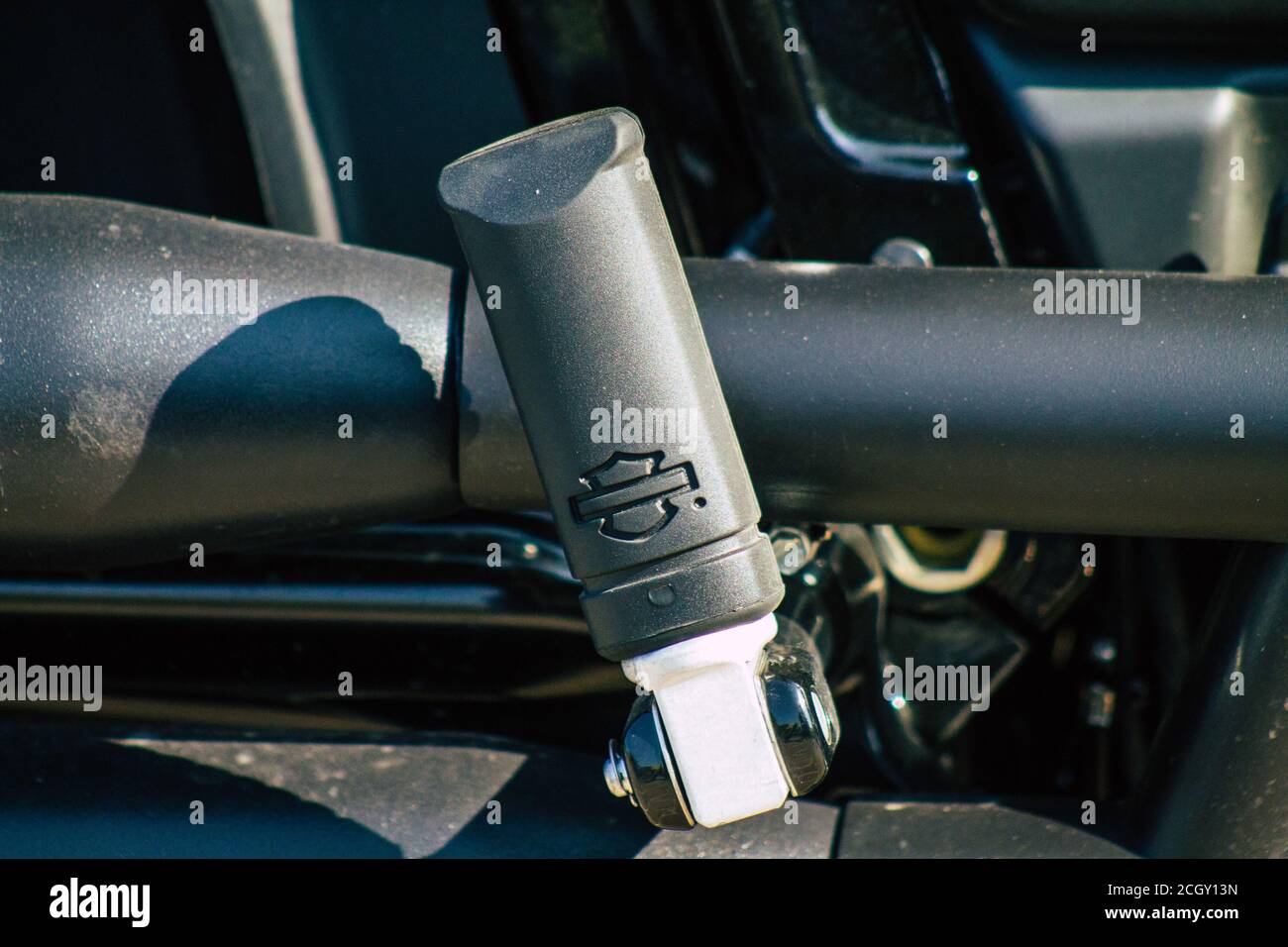 Reims France September 12, 2020 Closeup of a Classic 107 Harley ...