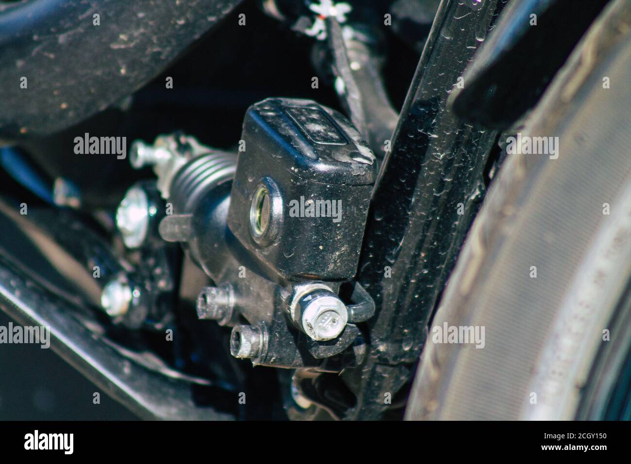 Reims France September 12, 2020 Closeup of a Classic 107 Harley ...