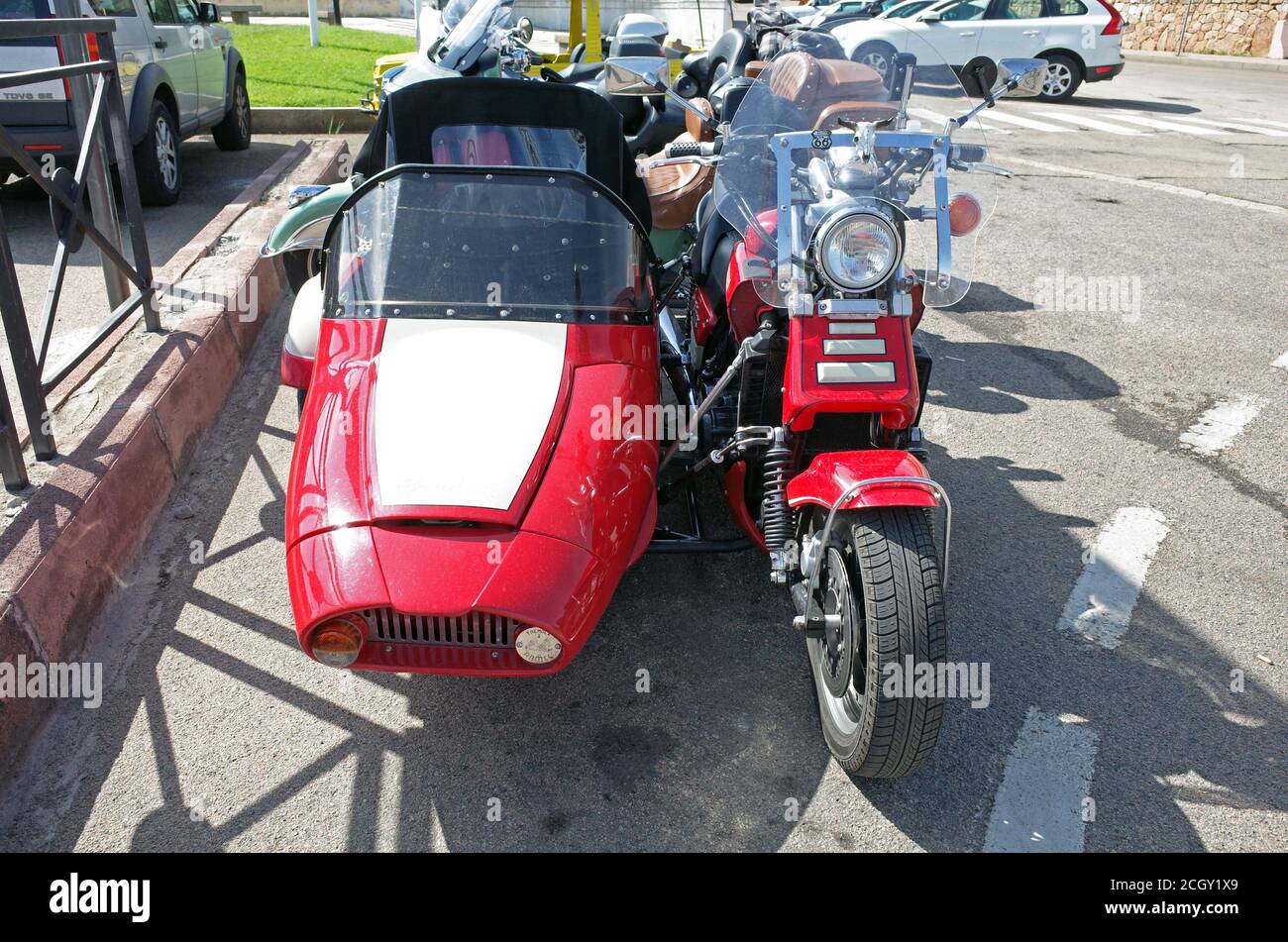 Typical motorcycle with sidecar Stock Photo - Alamy