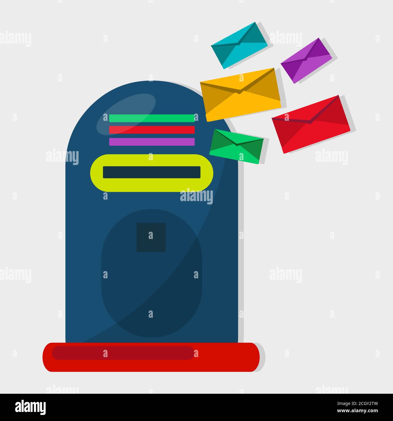 Parcel open letterbox Stock Vector Images - Alamy