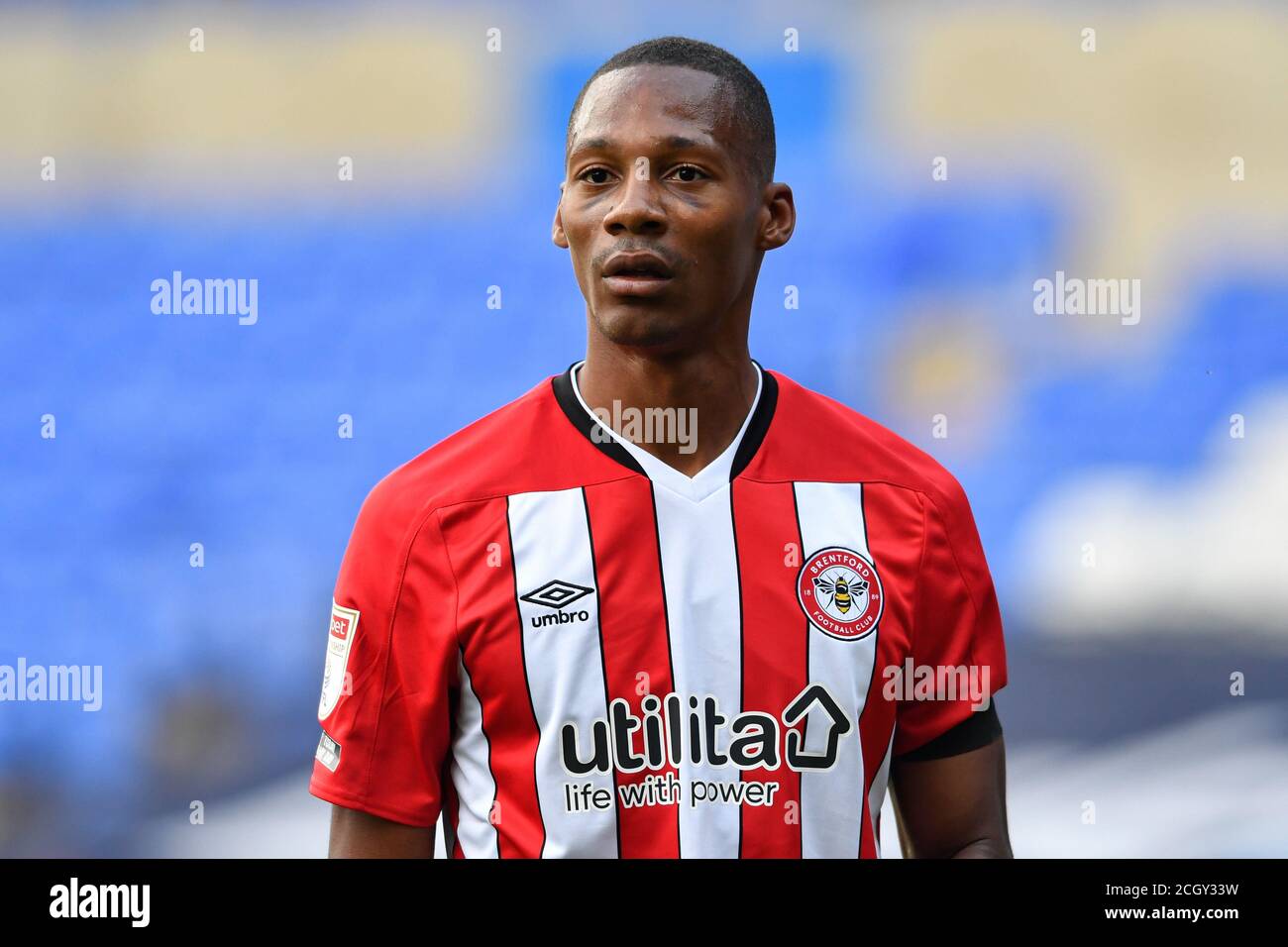 Ethan Pinnock (5) of Brentford in action during the game Stock Photo ...