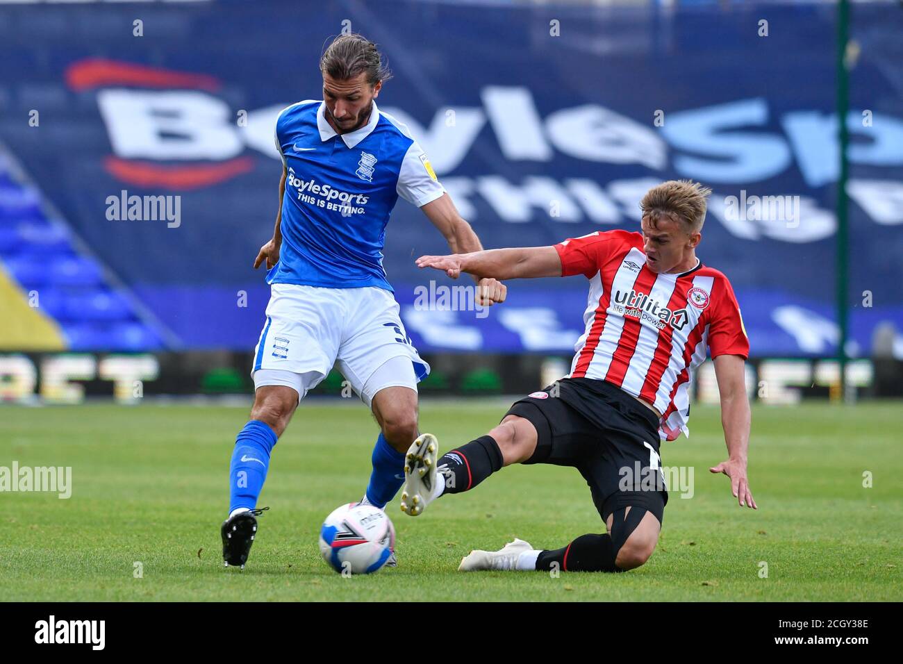 Marcus Forss (15) of Brentford attempts to get the ball from Ivan ...