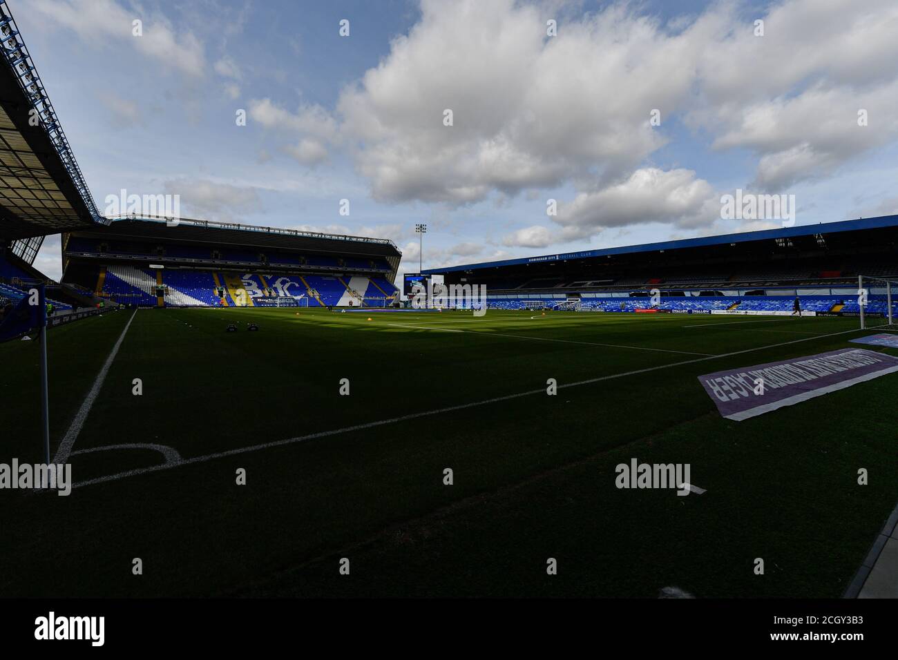 The Gil Merrick Stand at Birmingham City in the sunshine Stock Photo ...