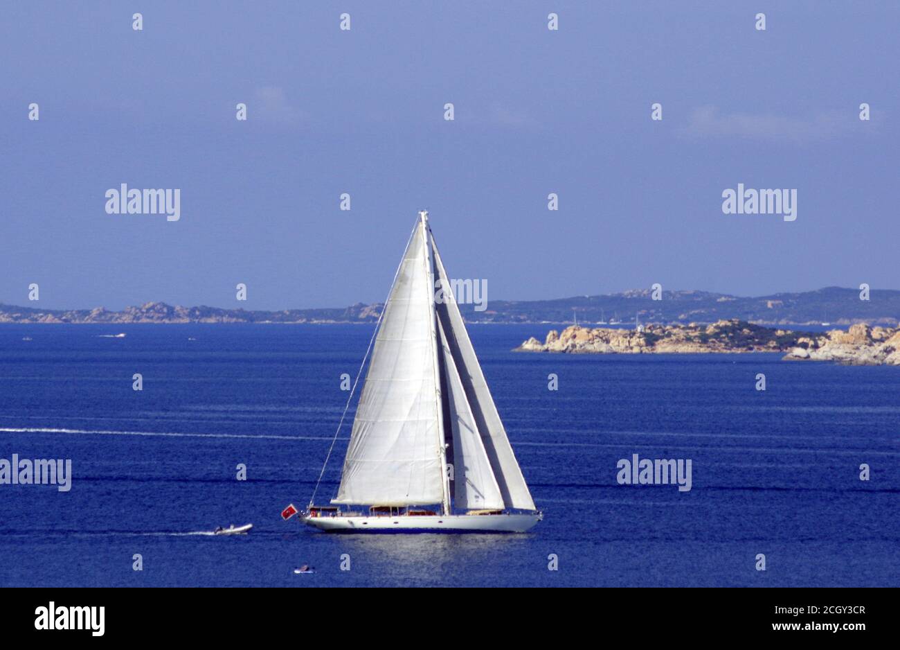 The 33mt luxury superyacht EUGENIA VII hoist sails starting from Porto ...