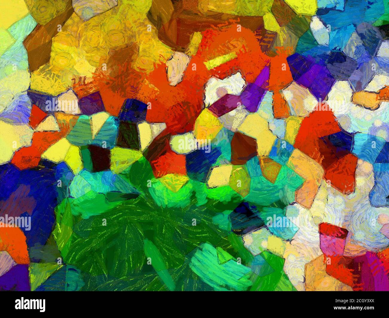 Illustration style background image, various colorful abstract patterns ...
