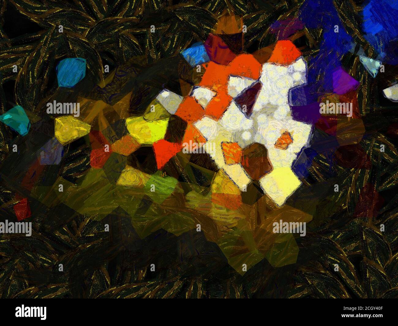 Illustration style background image, various colorful abstract patterns ...