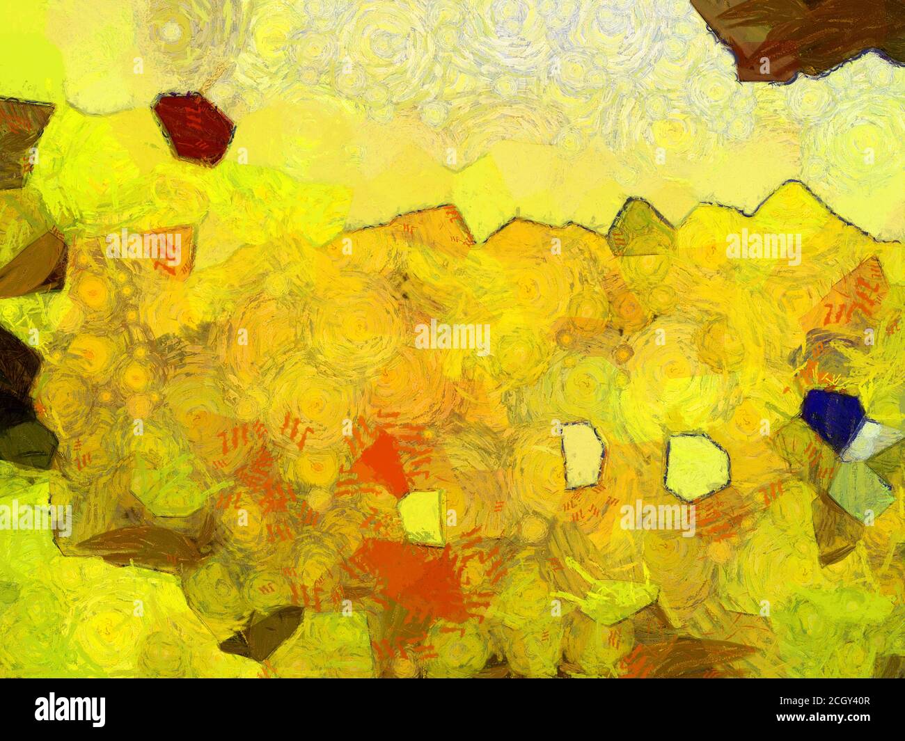 Illustration style background image, various colorful abstract patterns ...