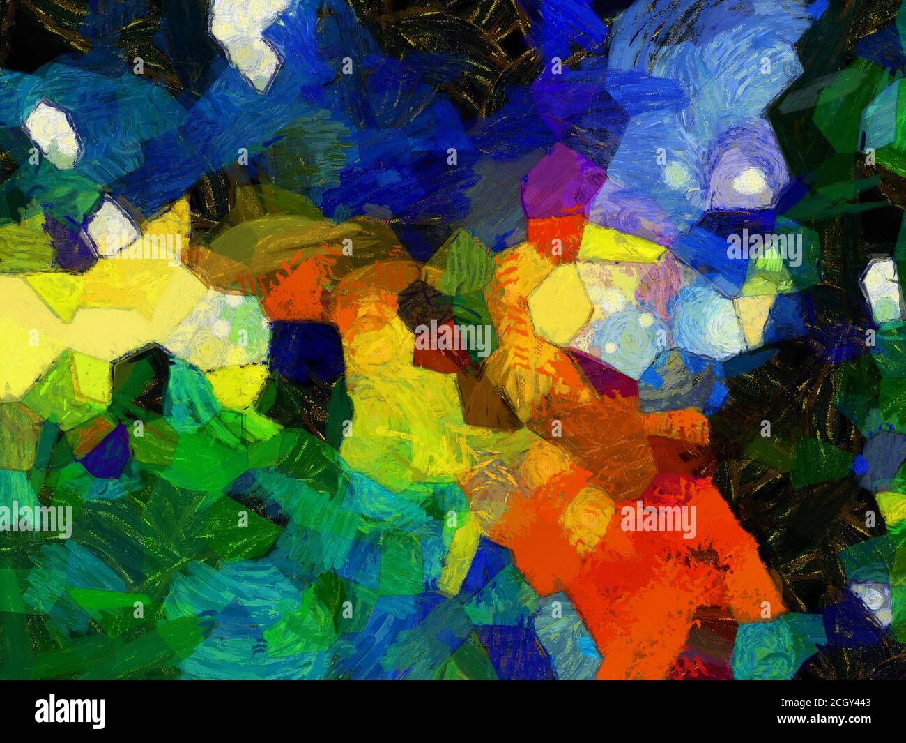 Illustration style background image, various colorful abstract patterns ...