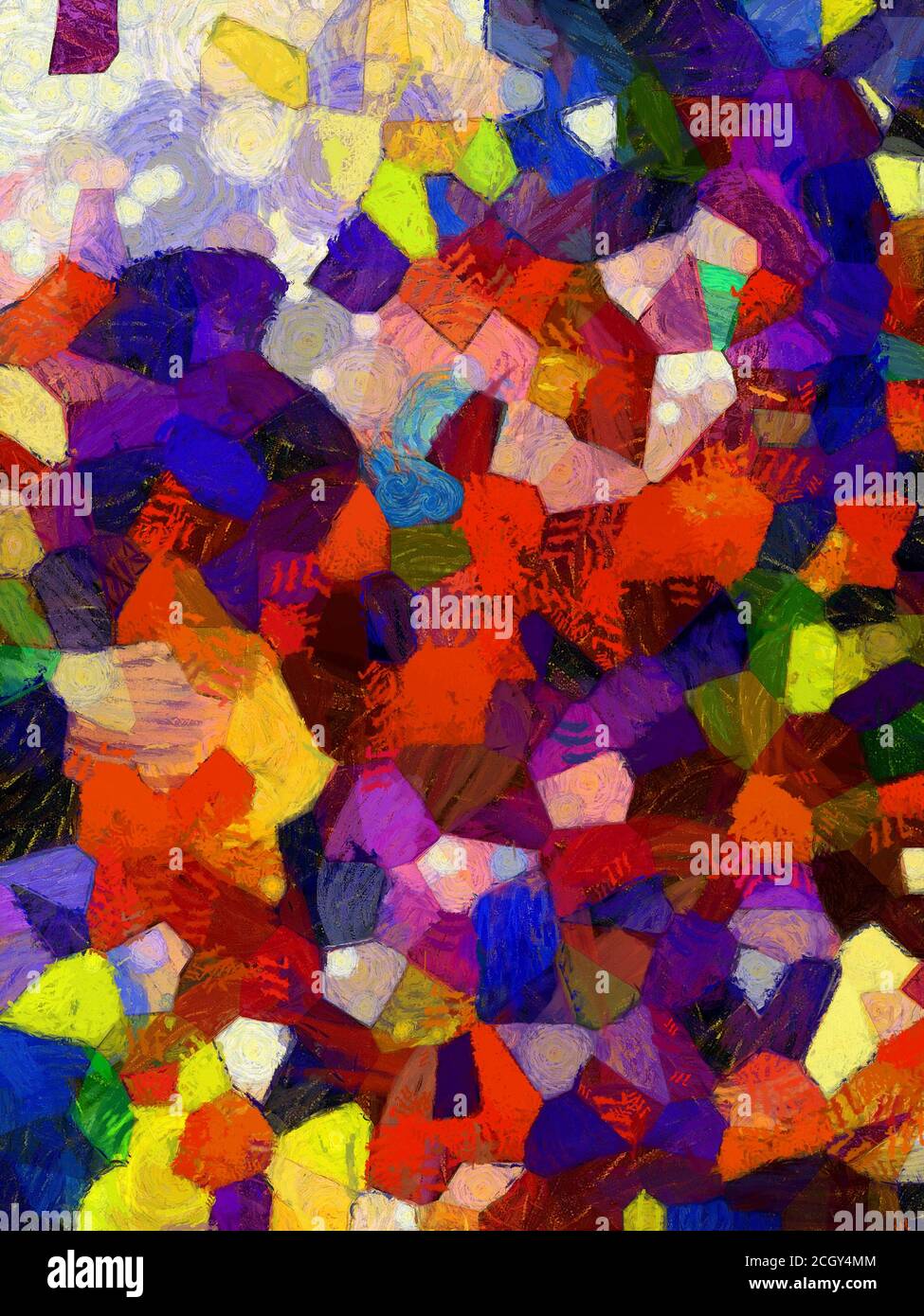Illustration style background image, various colorful abstract patterns ...