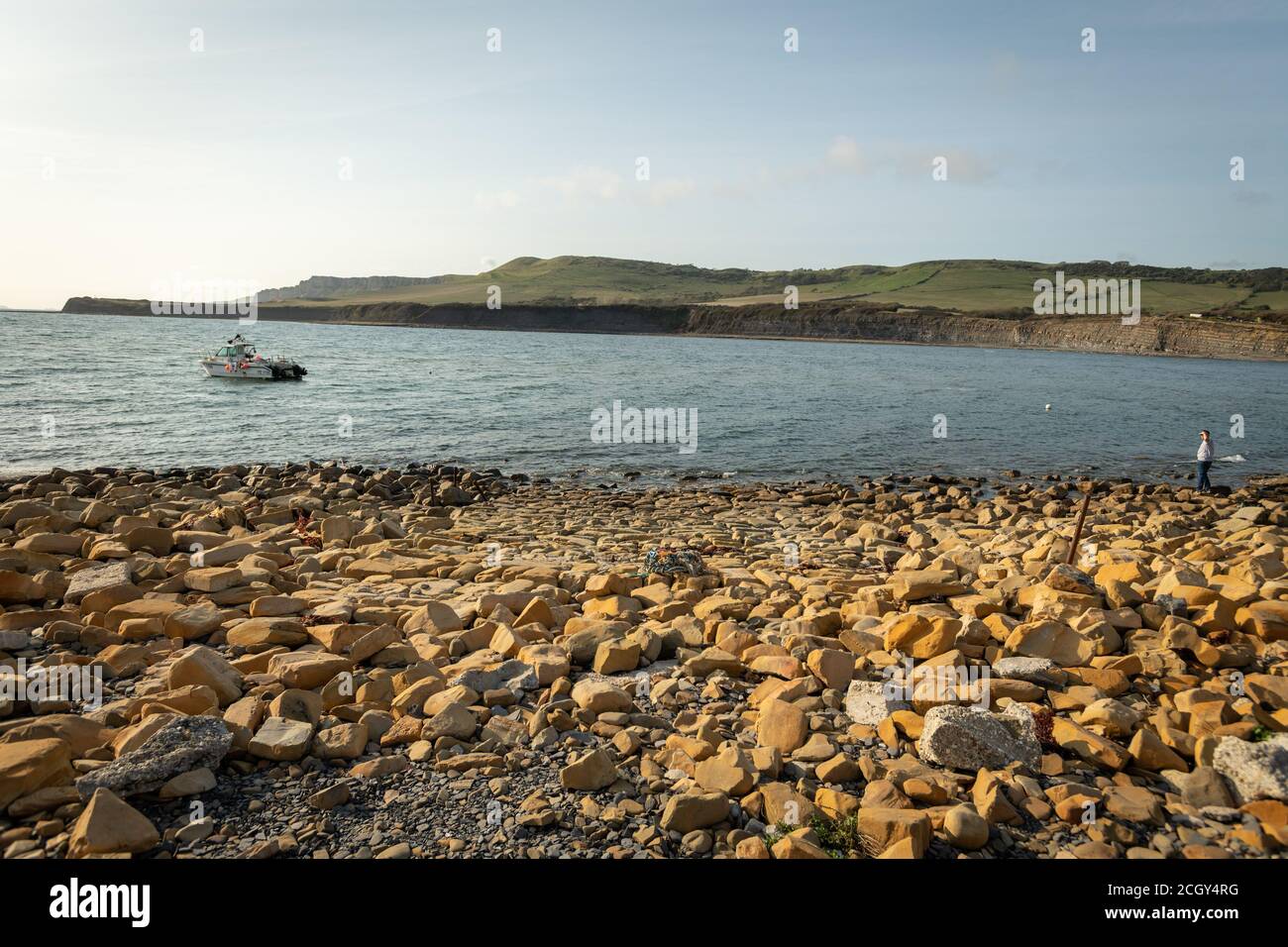 Kimmeridge Bay, Dorset, UK. 12 September, 2020. The sunshine brought ...