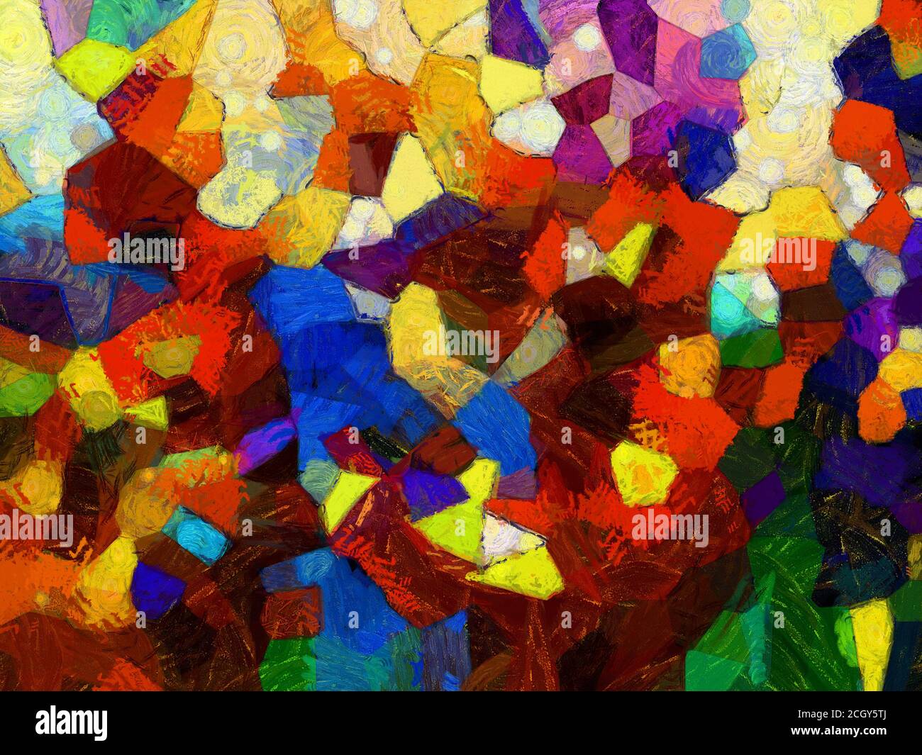 Illustration style background image, various colorful abstract patterns ...