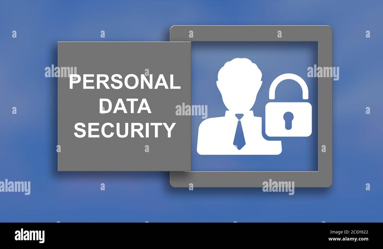 Illustration of a personal data security concept Stock Photo - Alamy