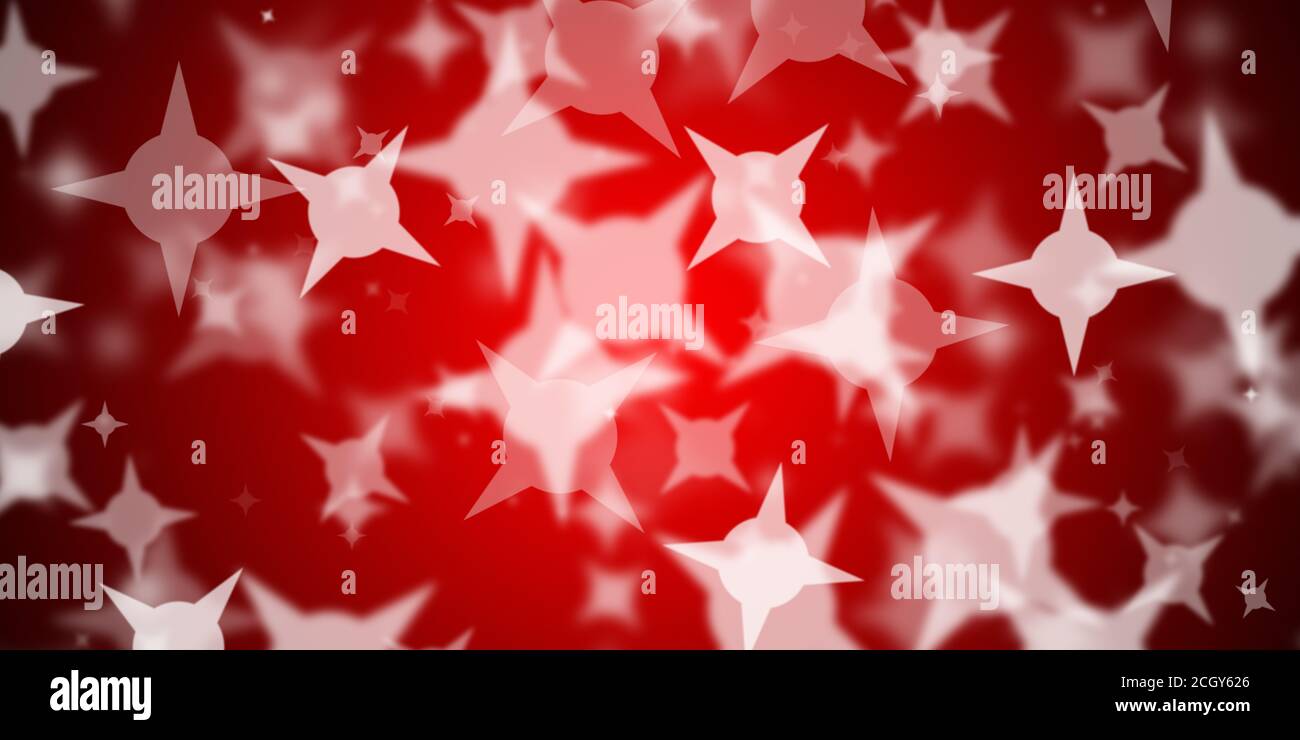 Flying stars over red background Stock Photo - Alamy
