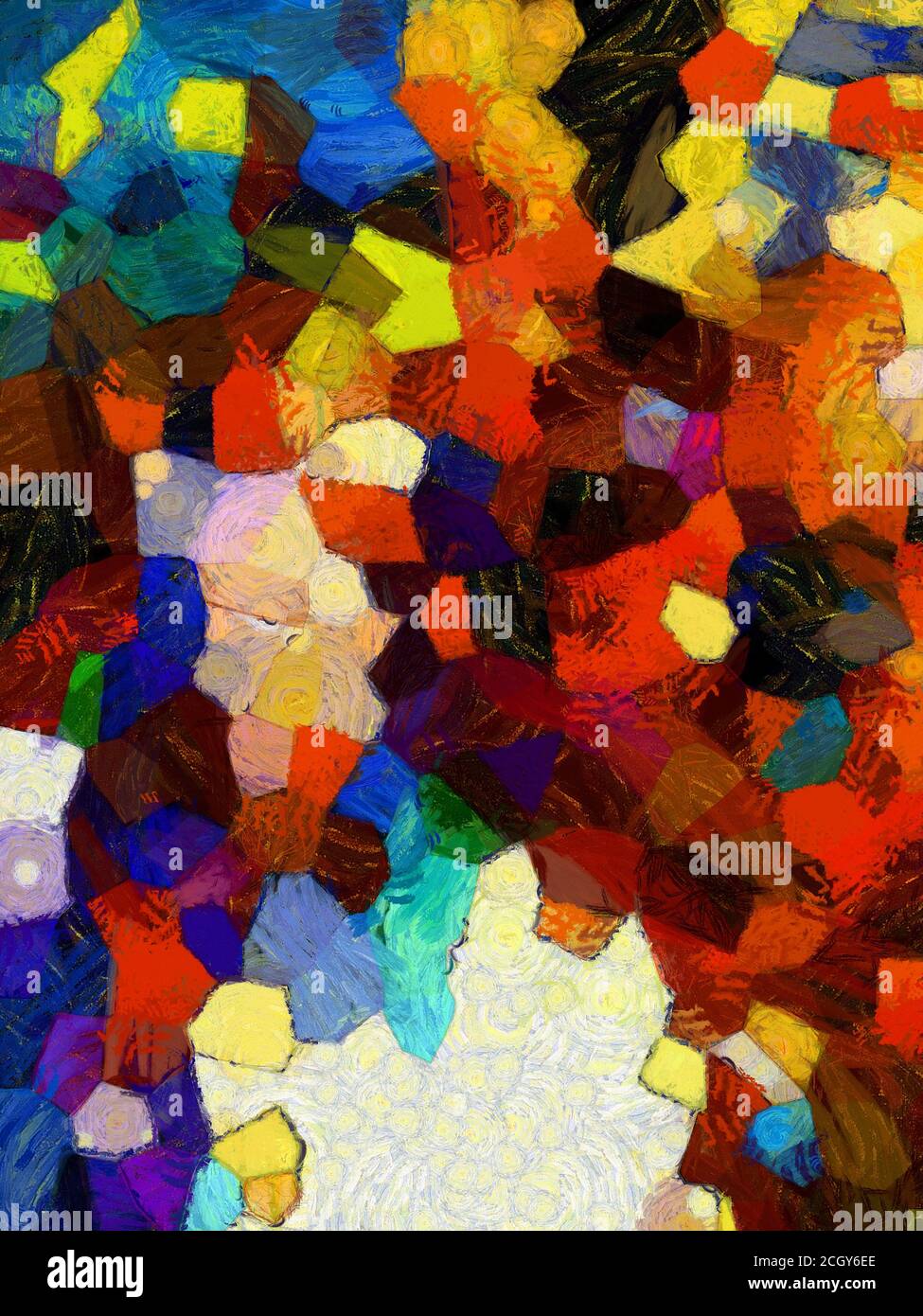 Illustration style background image, various colorful abstract patterns ...