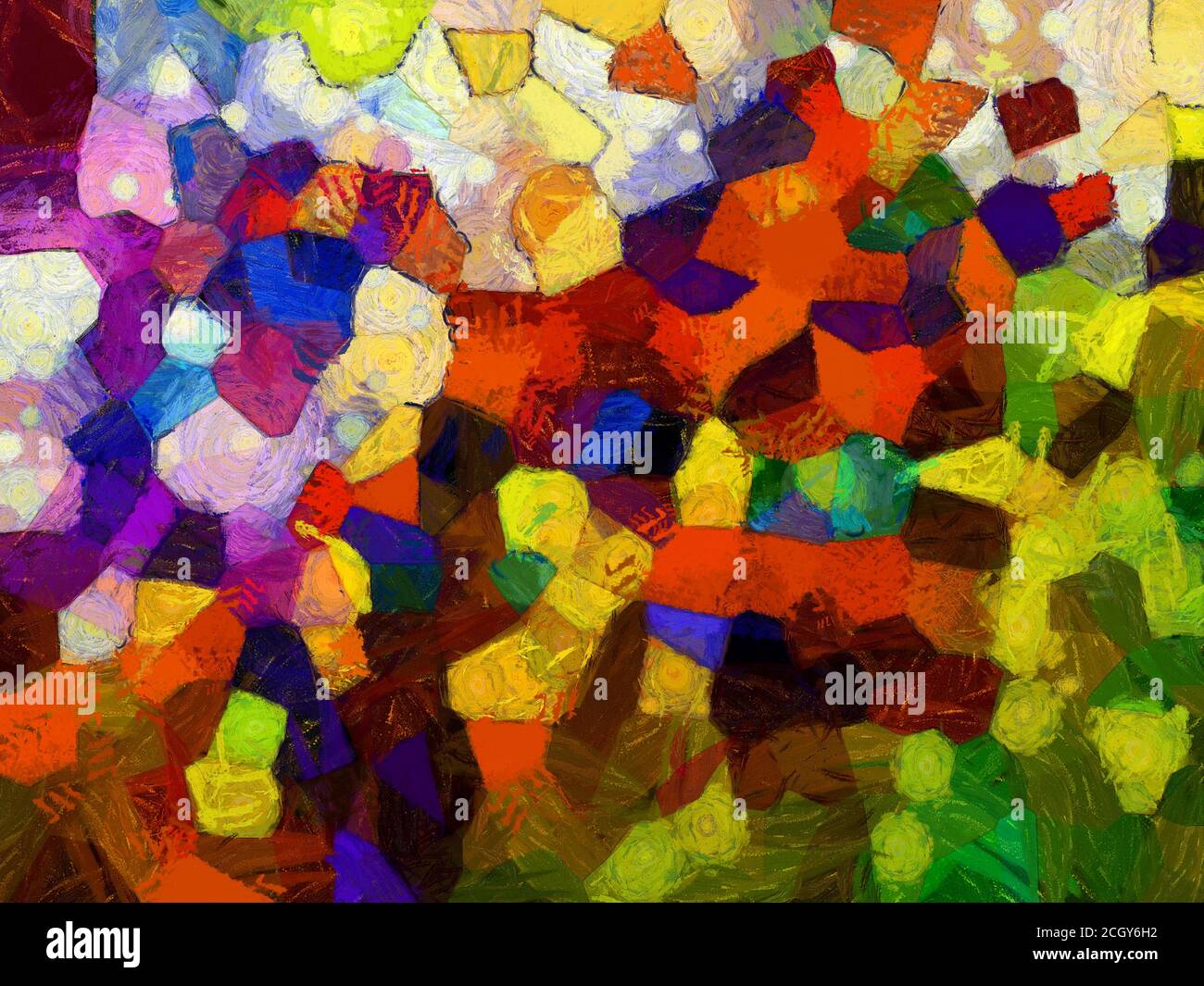 Illustration style background image, various colorful abstract patterns ...