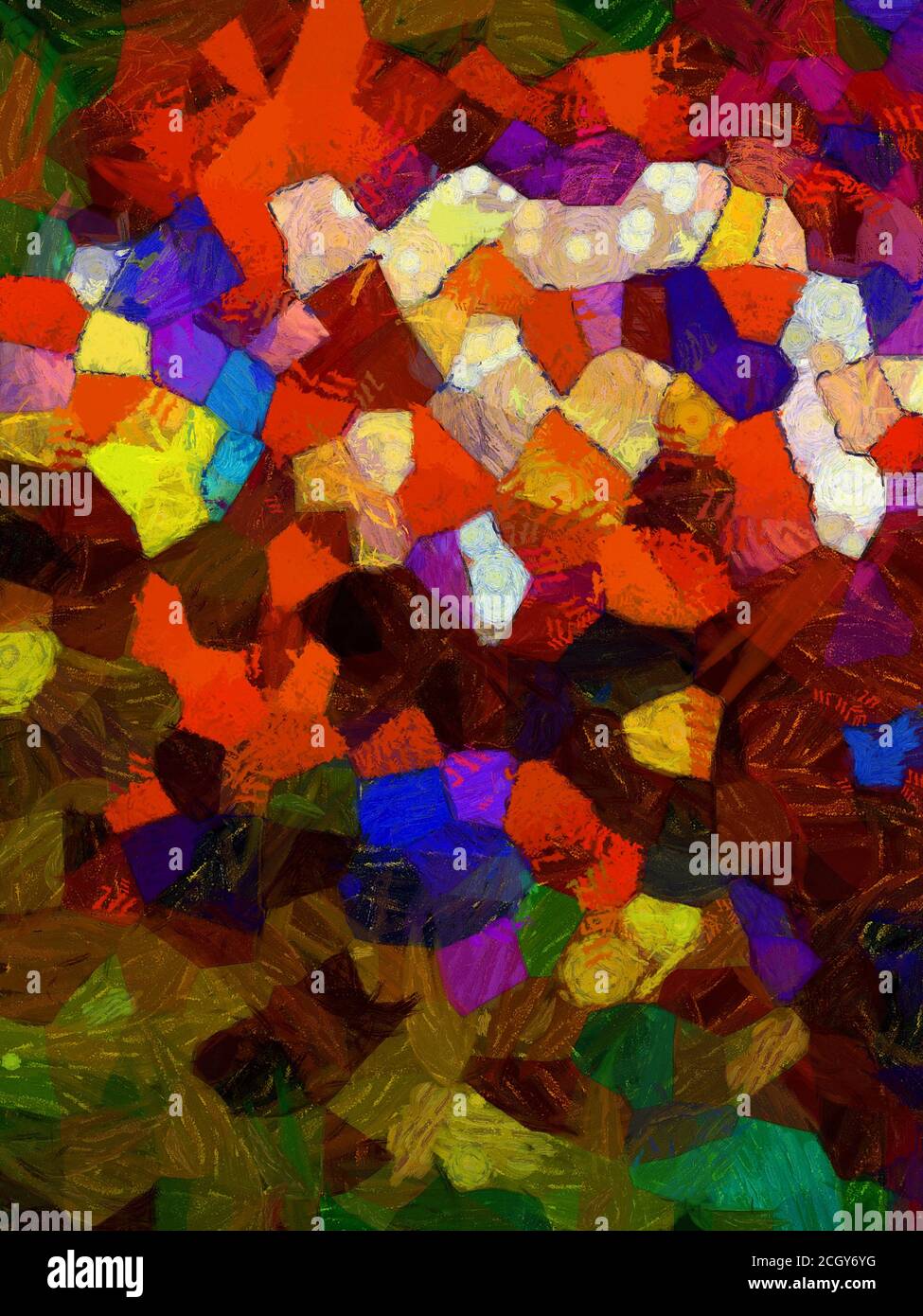 Illustration style background image, various colorful abstract patterns ...