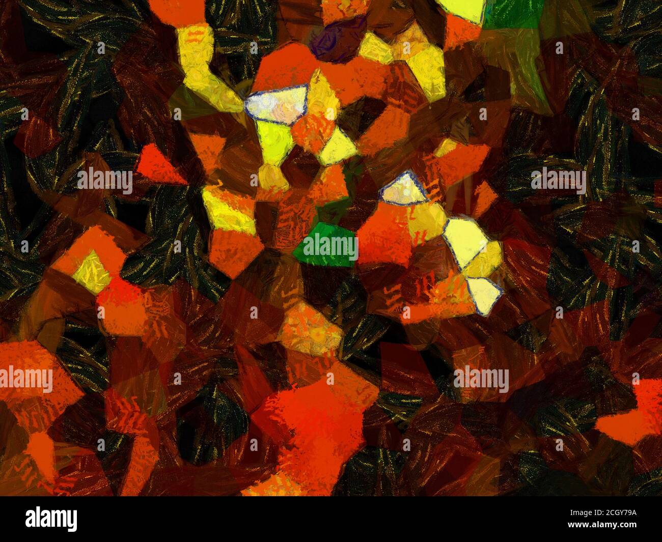 Illustration style background image, various colorful abstract patterns ...