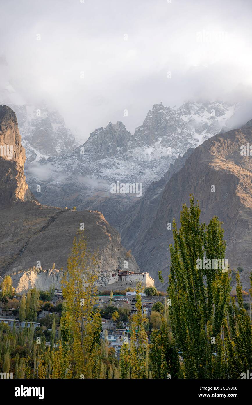autumn at hunza in norhtern areas of gilgit baltistan , Pakistan Stock ...