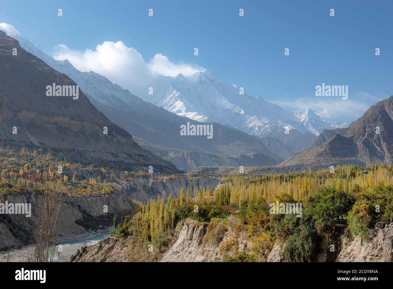 autumn at hunza in norhtern areas of gilgit baltistan , Pakistan Stock ...