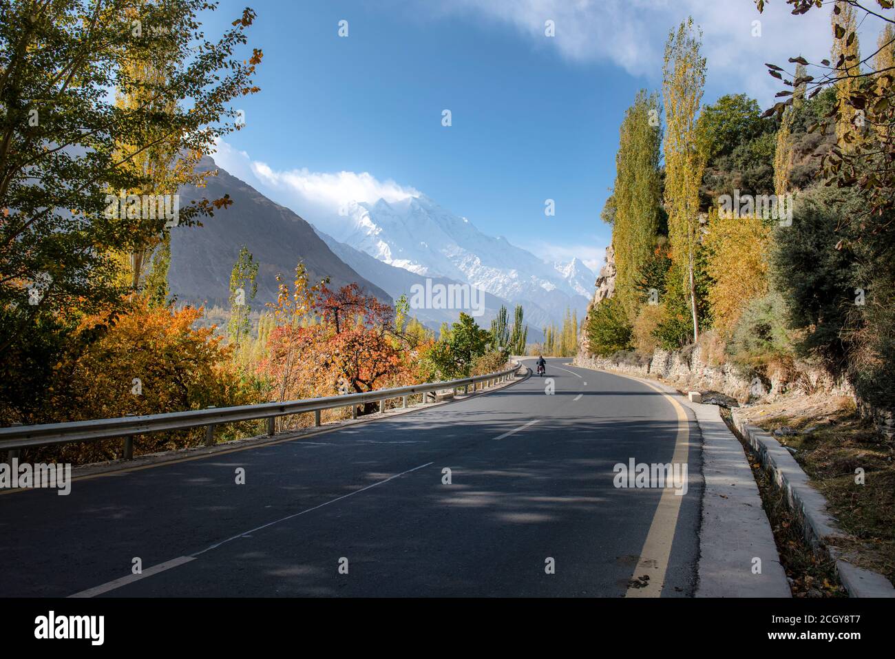 autumn at hunza in norhtern areas of gilgit baltistan , Pakistan Stock ...
