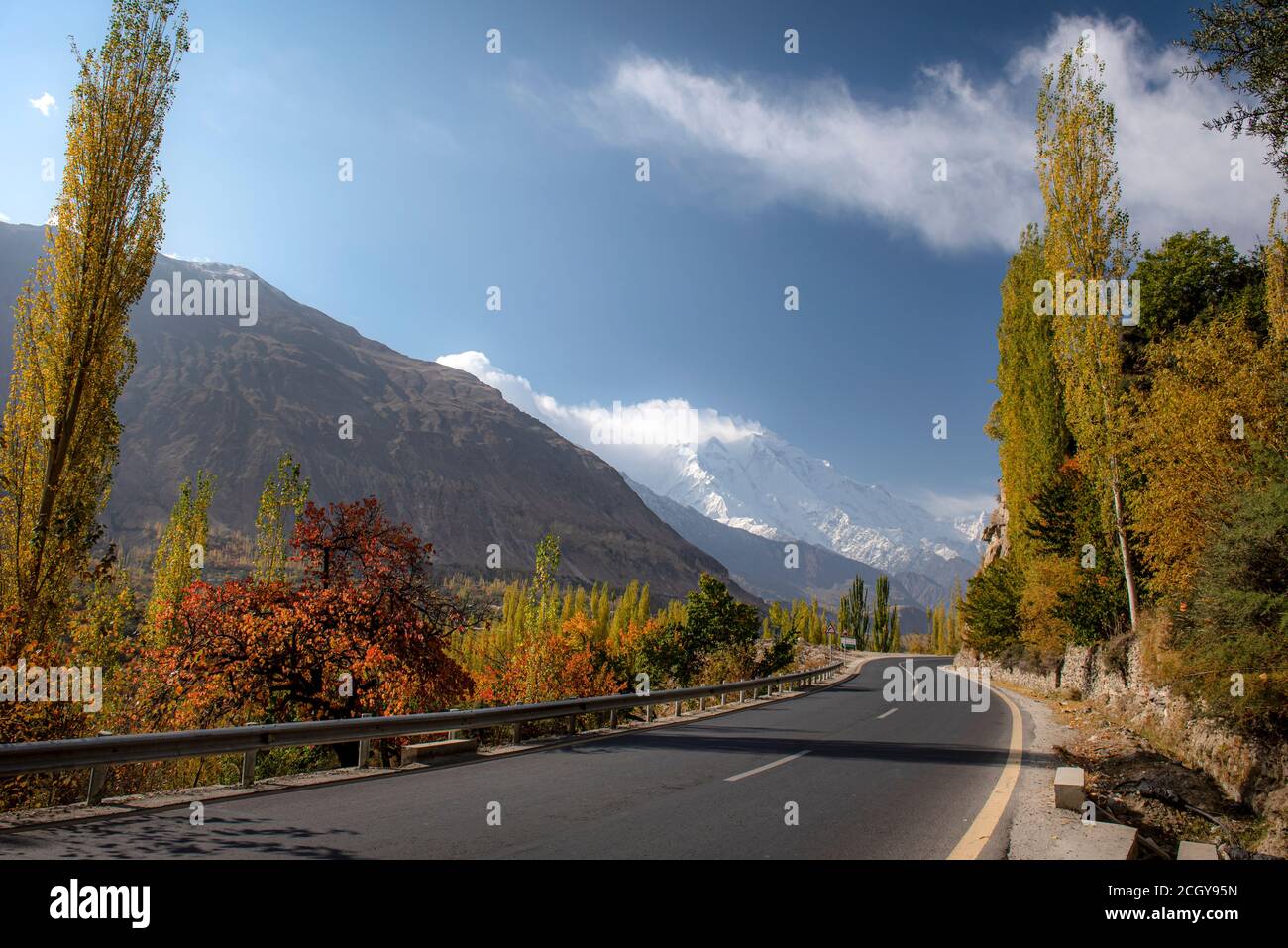 autumn at hunza in norhtern areas of gilgit baltistan , Pakistan Stock ...