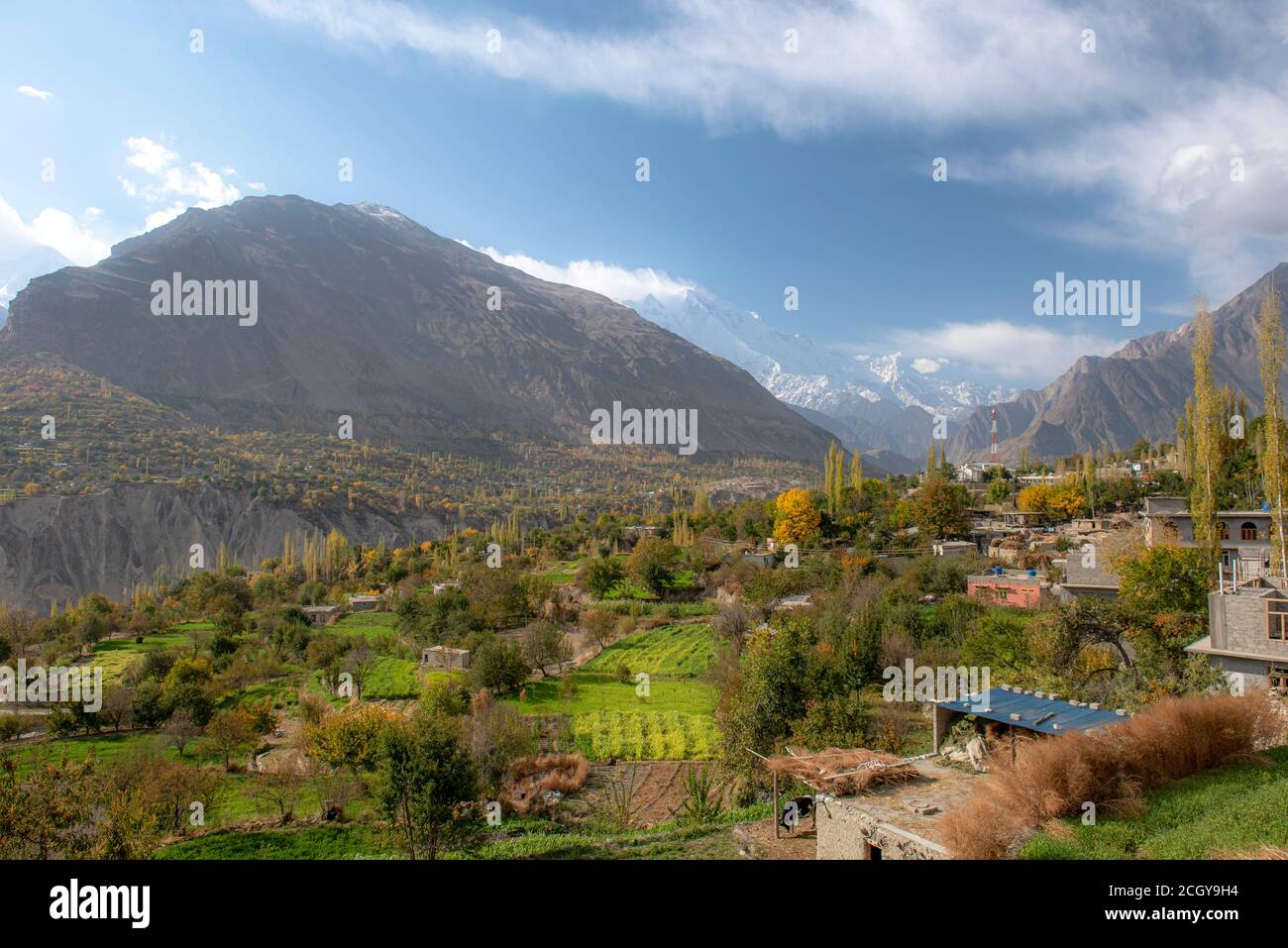 autumn at hunza in norhtern areas of gilgit baltistan , Pakistan Stock ...