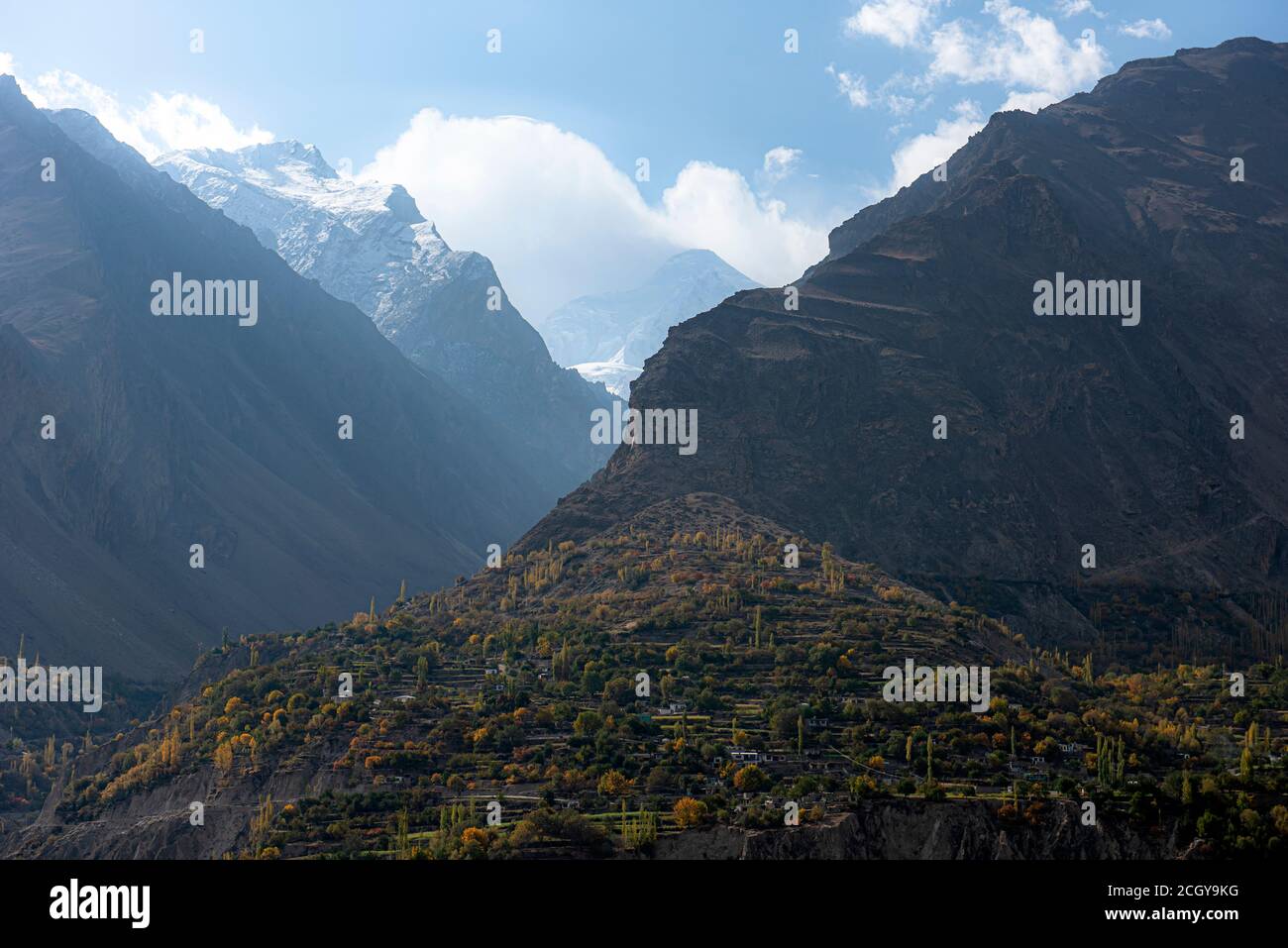 autumn at hunza in norhtern areas of gilgit baltistan , Pakistan Stock ...