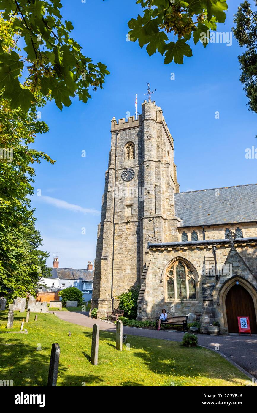 The bell tower of Sidmouth Parish Church, whose tower dates from 15th ...