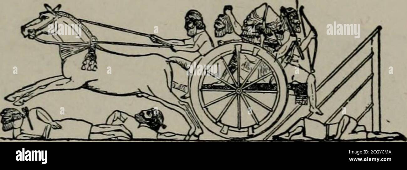 . The science of railways . A primitive vehicle pictured on the walls ...