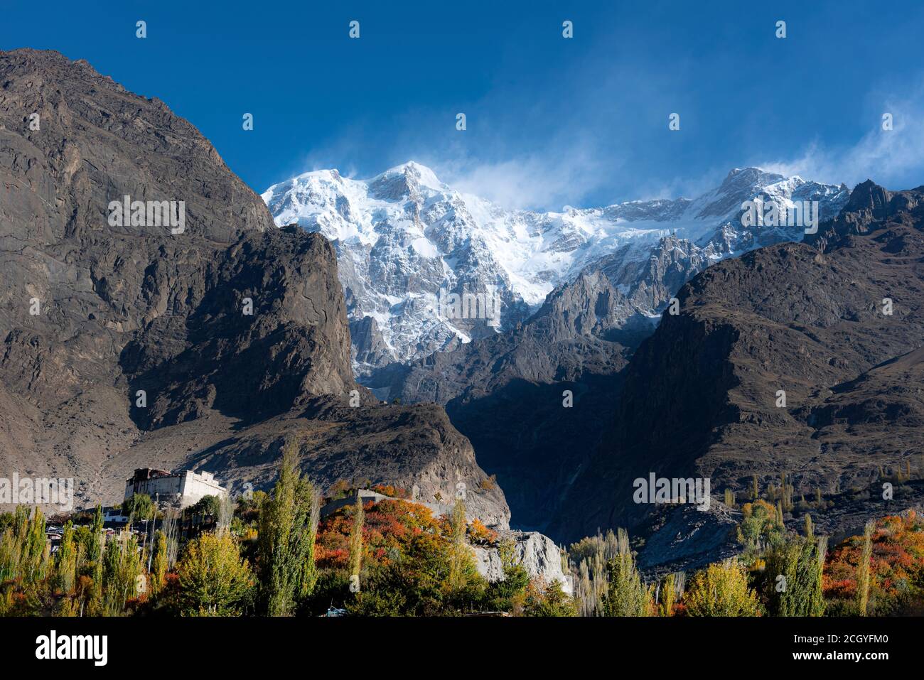 autumn at hunza in norhtern areas of gilgit baltistan , Pakistan Stock ...