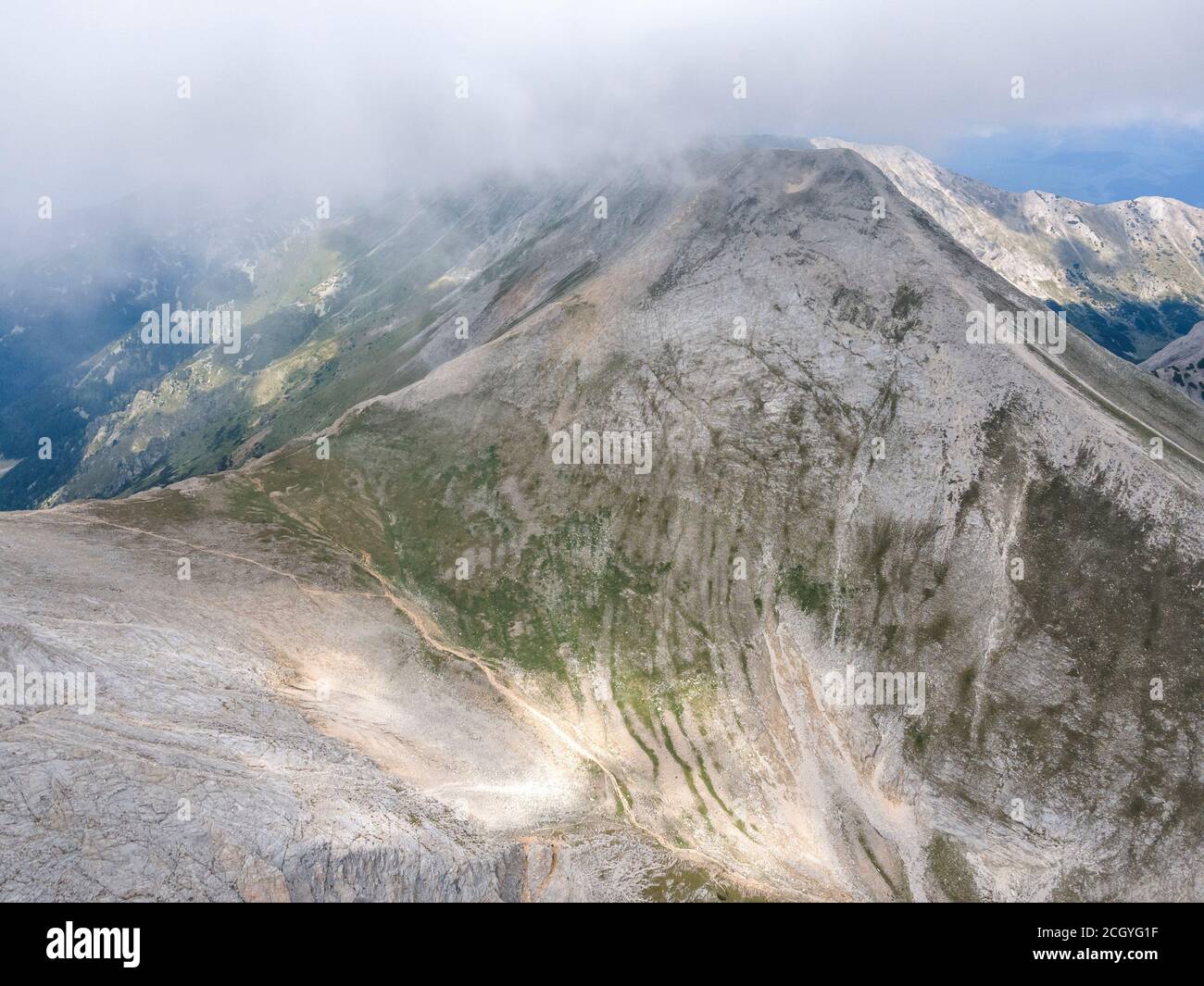 Aerial view of Vihren Peak, Pirin Mountain, Bulgaria Stock Photo - Alamy