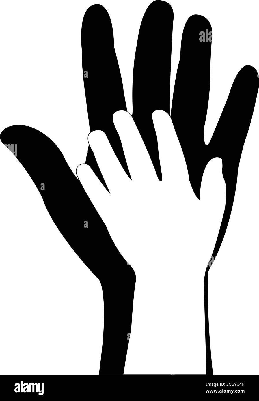 helping hands, silhouette vector Stock Vector Image & Art - Alamy