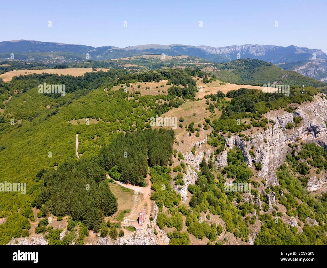 Aerial view of Iskar river Gorge, Balkan Mountains, Bulgaria Stock ...