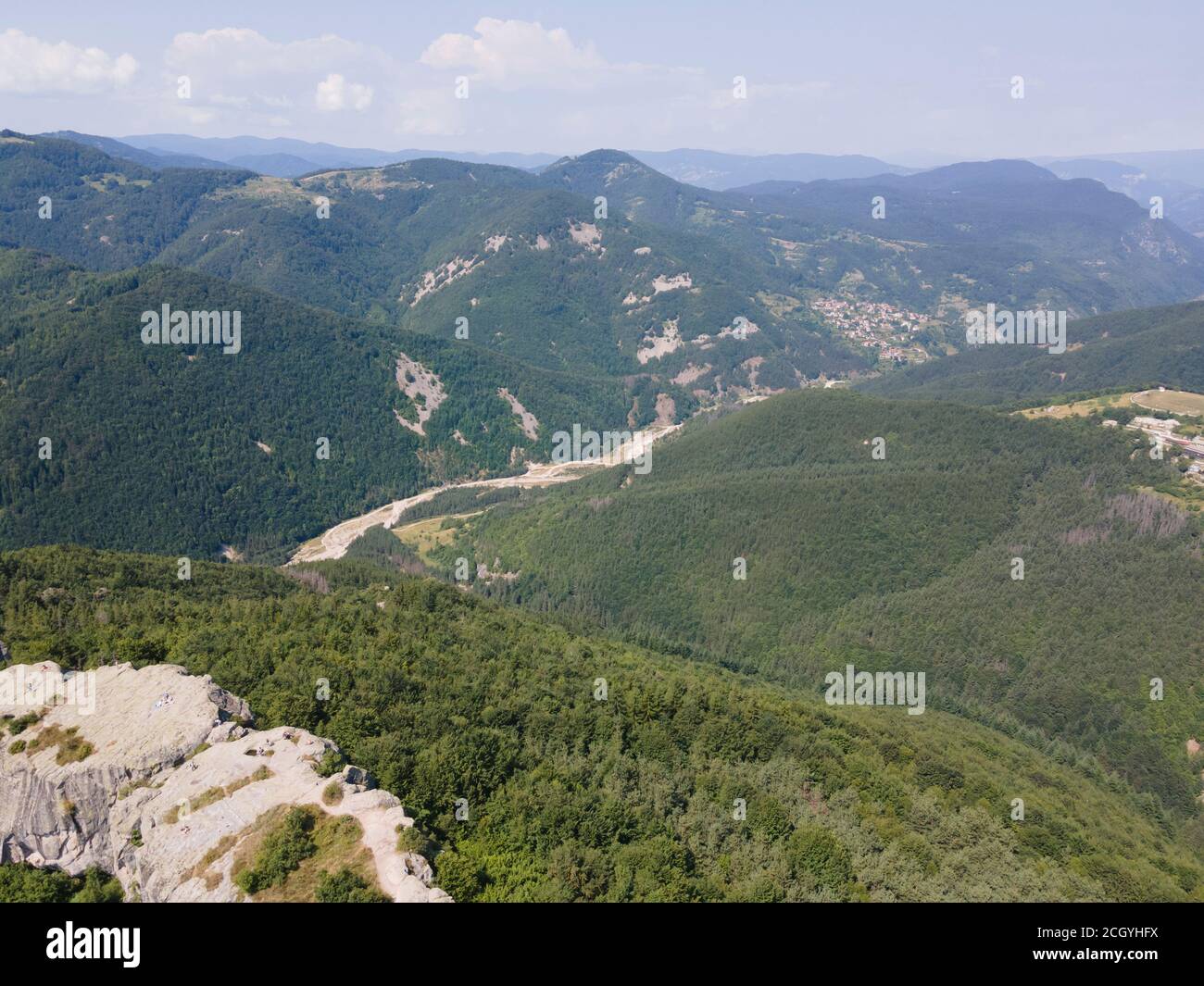 Aerial view of Belintash - ancient sanctuary dedicated to the god ...
