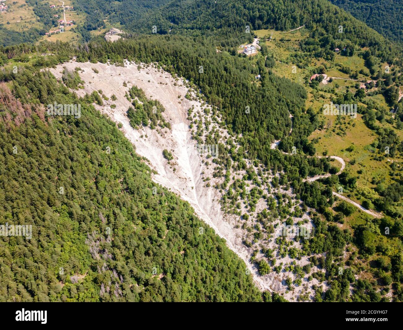 Aerial view of Belintash - ancient sanctuary dedicated to the god ...