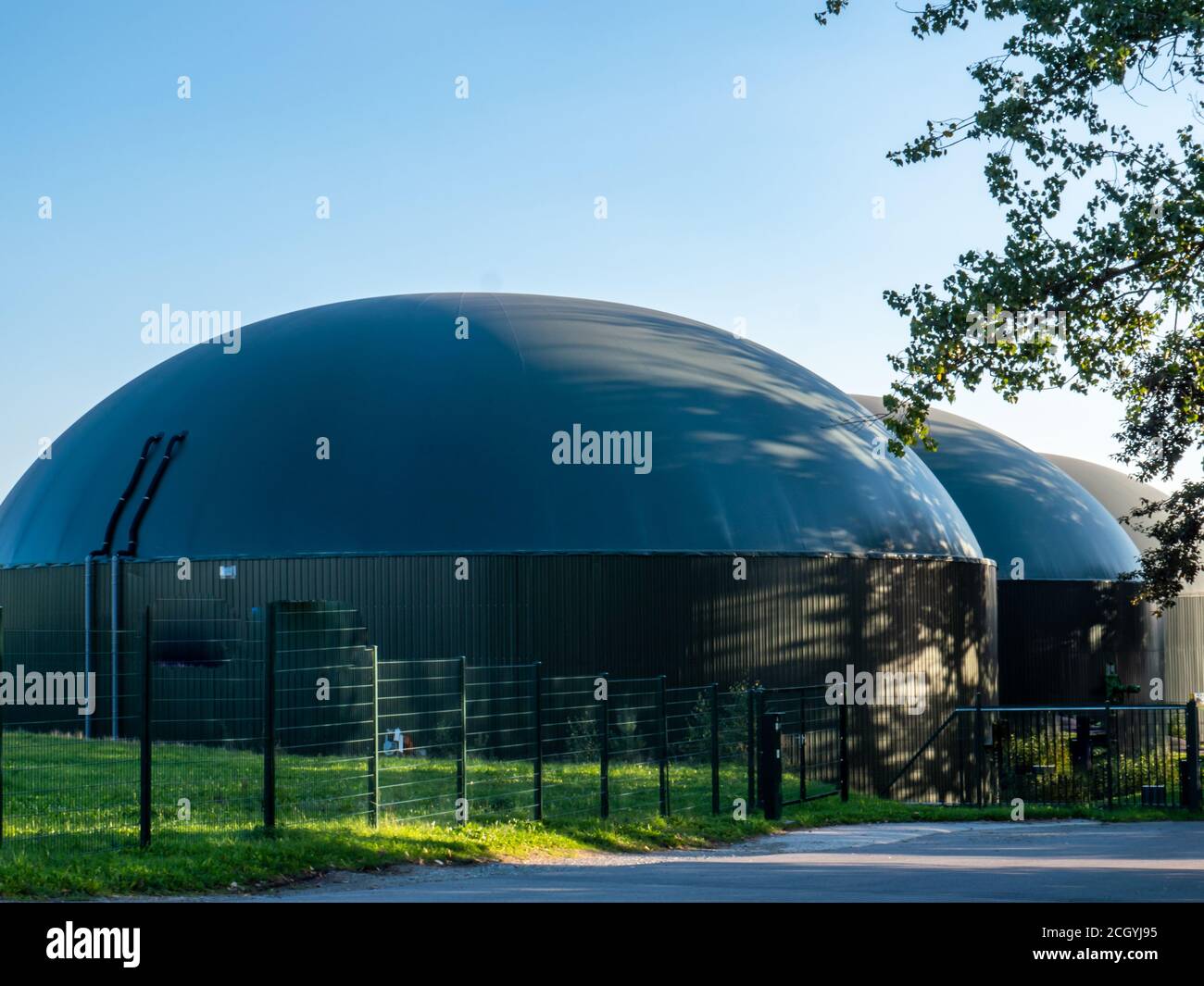 Biogas plant in Germany environment renewable energy Stock Photo - Alamy