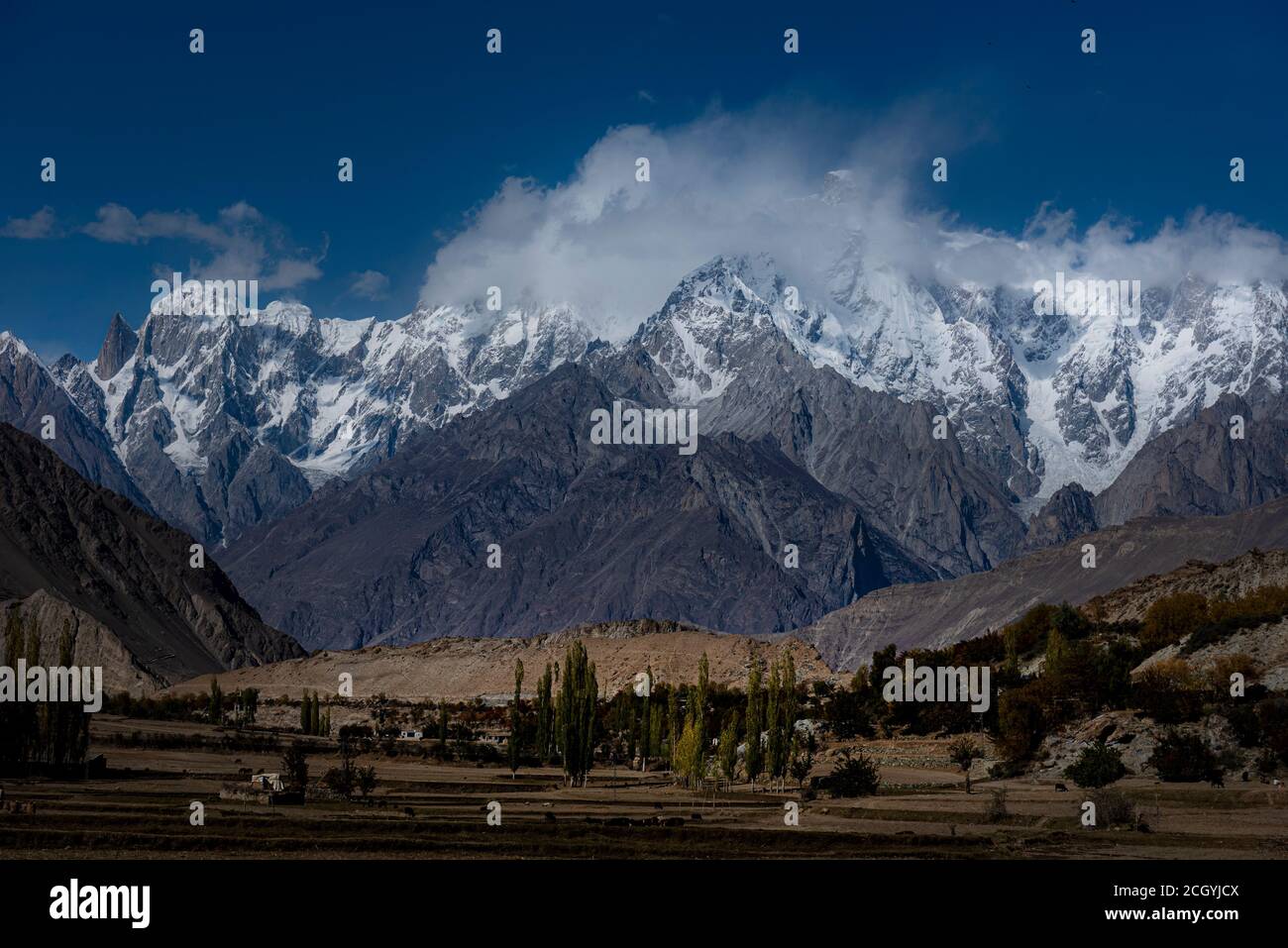 autumn at hunza in norhtern areas of gilgit baltistan , Pakistan Stock ...