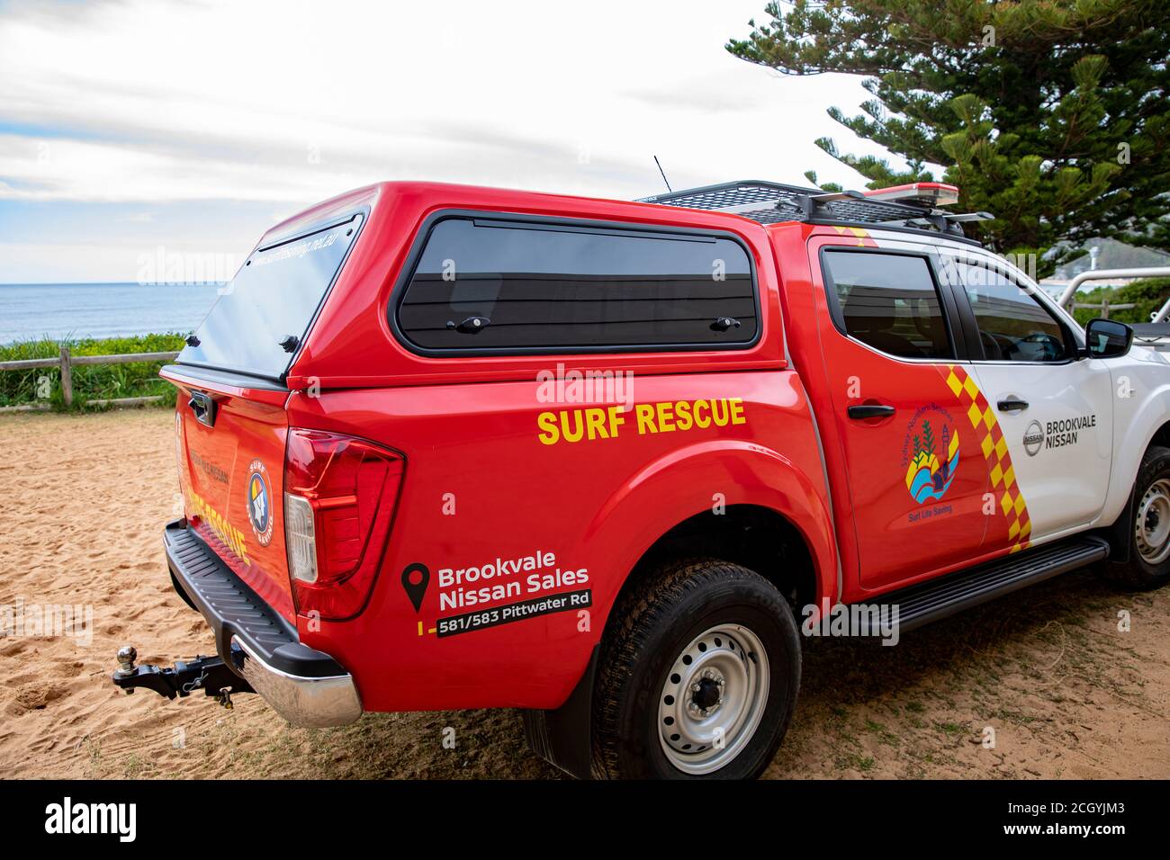 Australian surf rescue NSW vehicle parked at Mona Vale Beach in Sydney ...