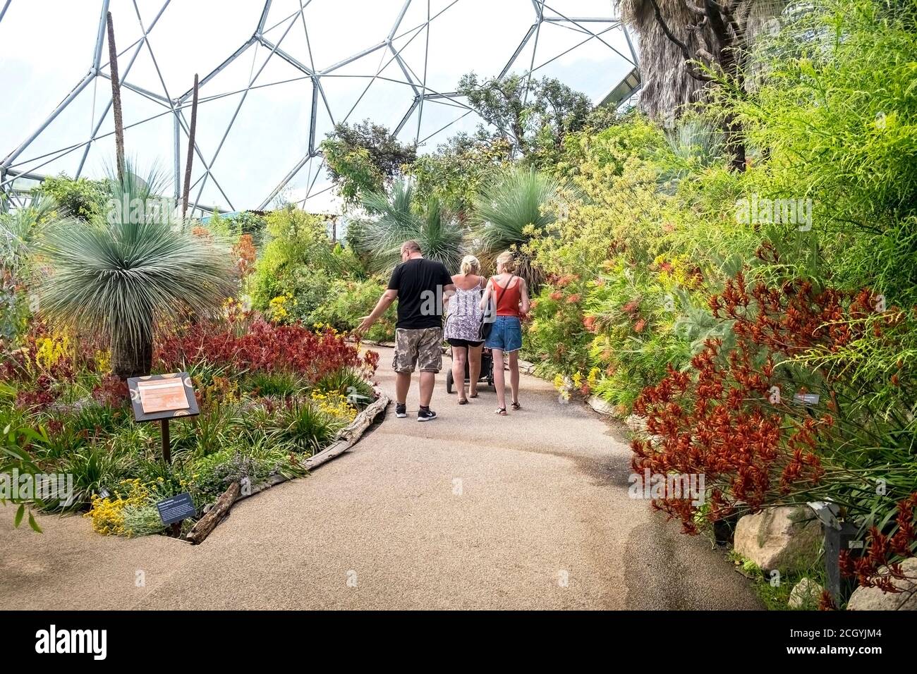 Visitors walking around the Western Australia Garden inside the ...